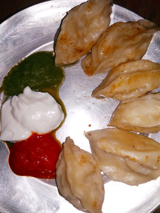 Sharing my snack! Indo - Chinese Steamed Momos, with tricolor 🇮🇳 ...