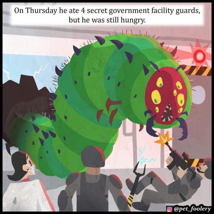 The Very Hungry Genetically Modified Caterpillar (not my work) | Weird ...