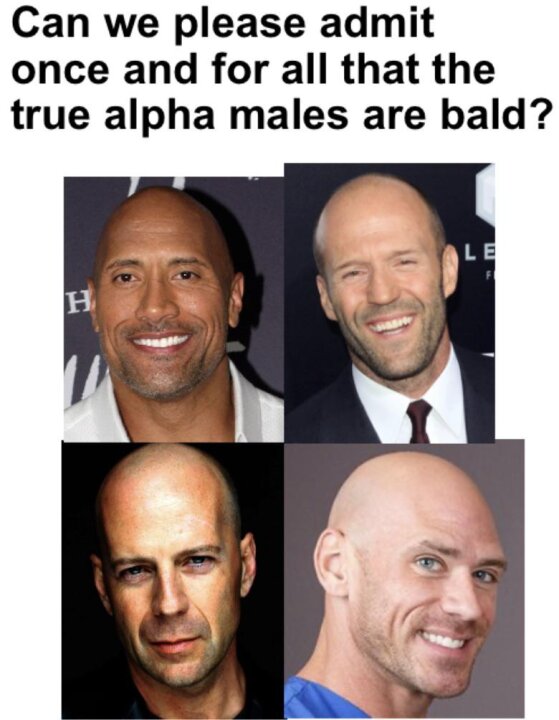 Bald men are superior in all forms of media ( ͡° ͜ʖ ͡°)( ͡° ͜ʖ ͡°)( ͡ ...