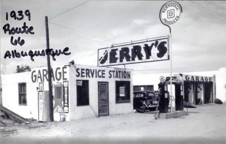 Photo of "Jerry's Garage Service Station" on Route 66 in Albuquerque ...