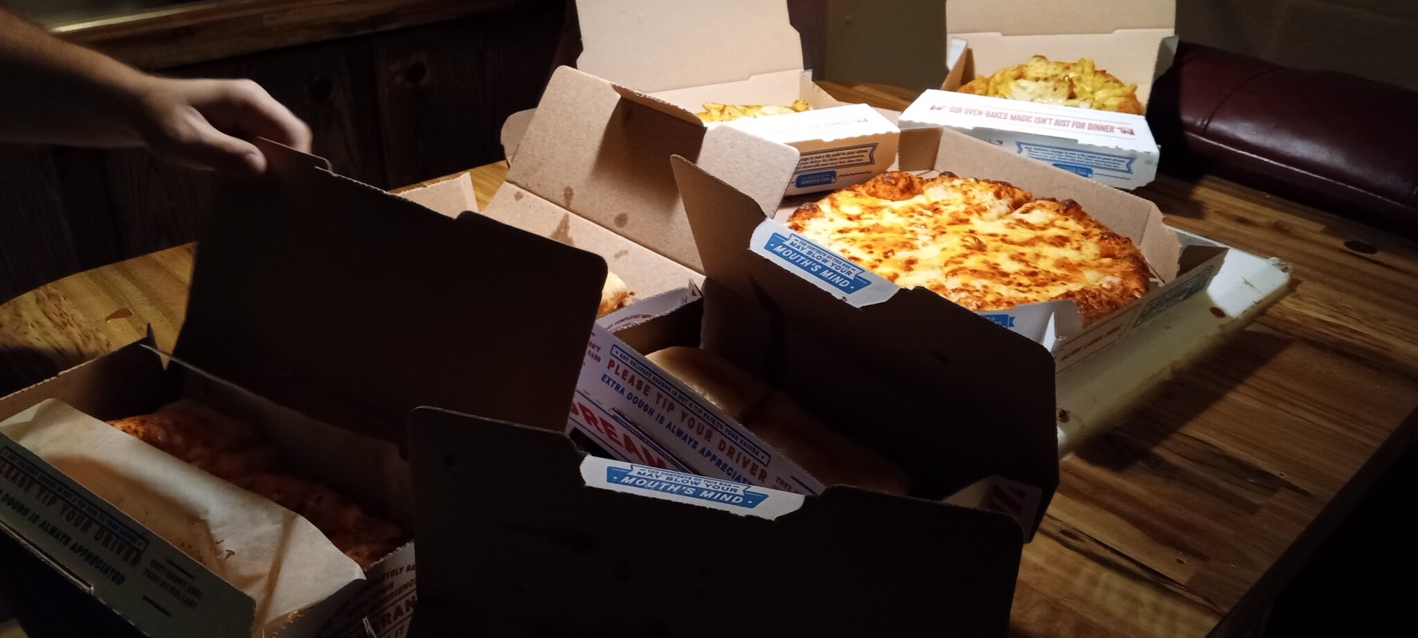 Wow look at all this food. Dominoes skrewed my order up so they gave me ...