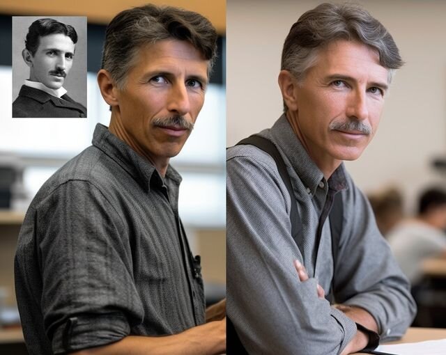A Fun Experiment Done With Ai Reimagining Nikola Tesla As A Modern Day Professor Which One Is