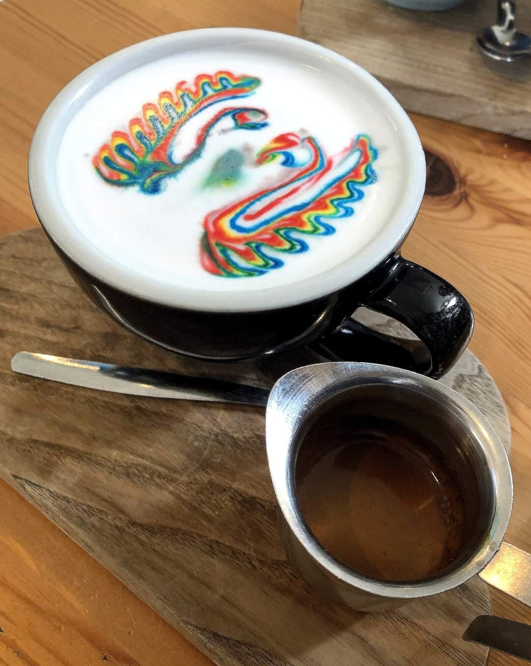 Coffee art - Rainbow Coffee | Coffee
