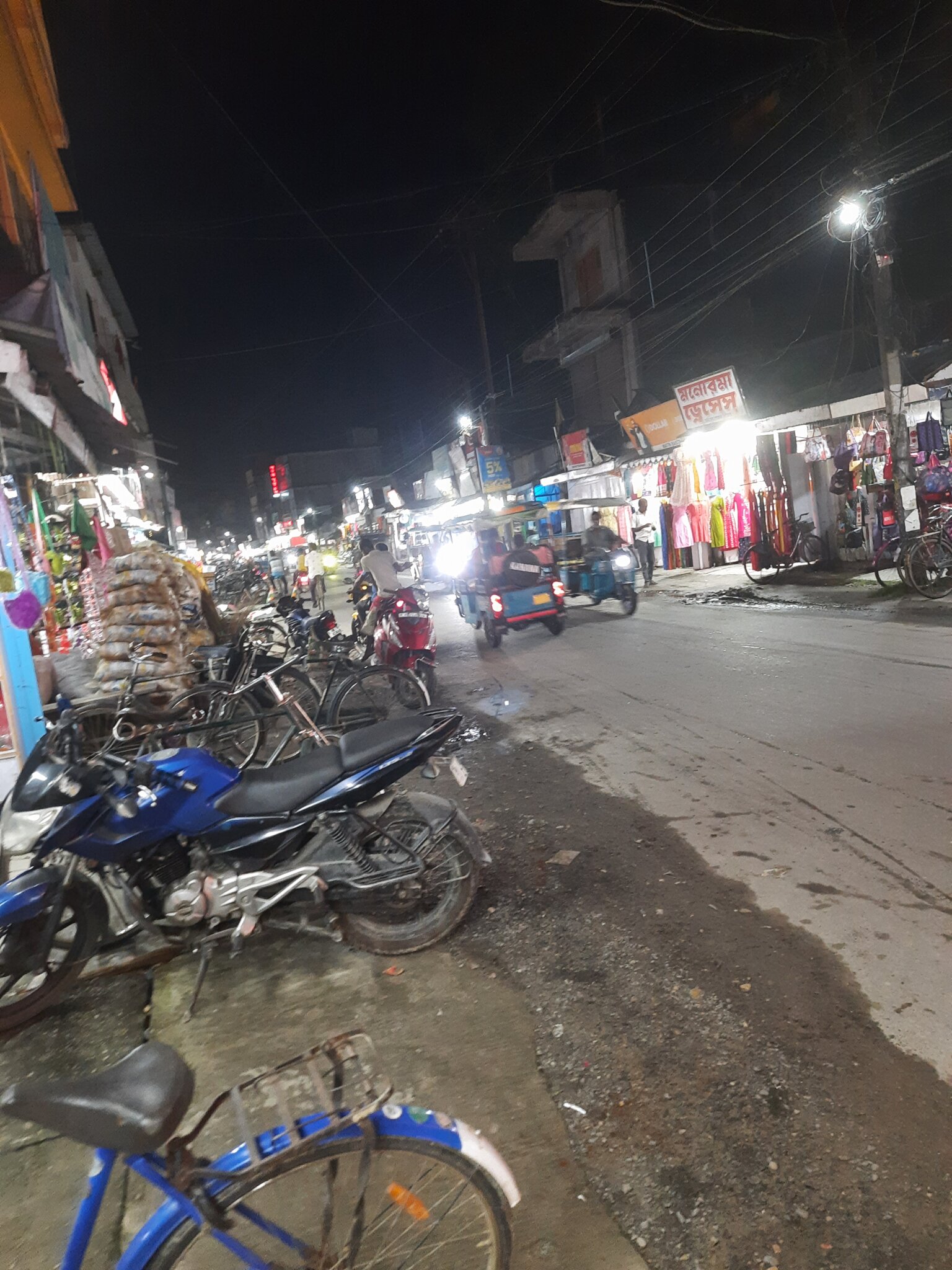 This is the market area of Falakata at night. How does it look in your ...