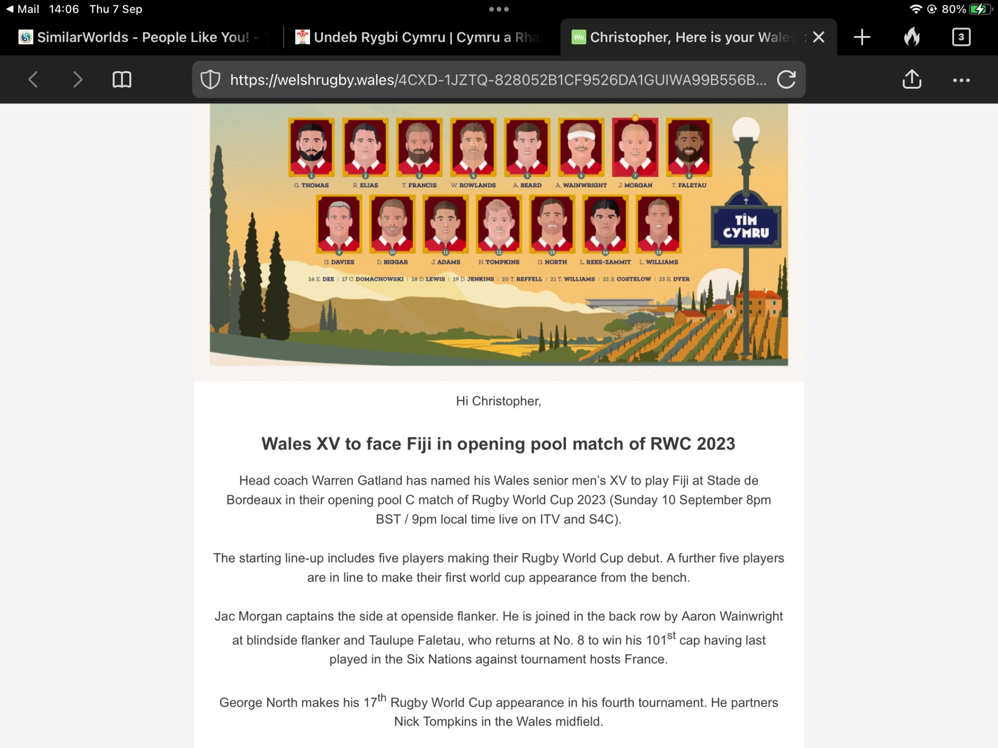 Cwpan Y Byd 2023 World Cup,2023 Big games of round one-Wales v Fiji Mae ...