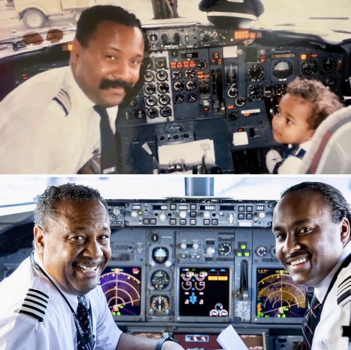 Following in your papas footsteps Always wanted to be a pilot like his ...