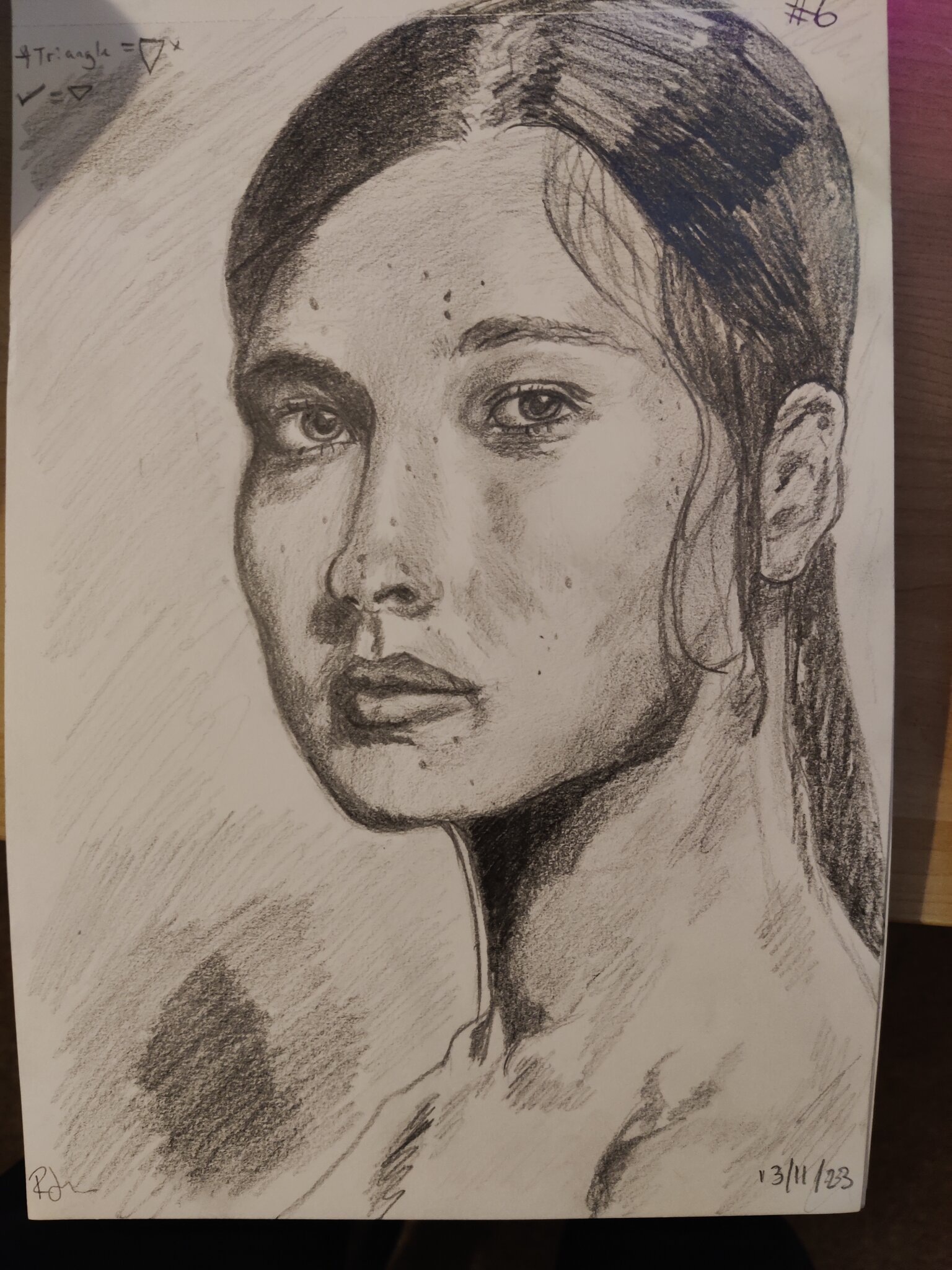 Finished portrait 6 I like it but my facial triangle was too long So I ...