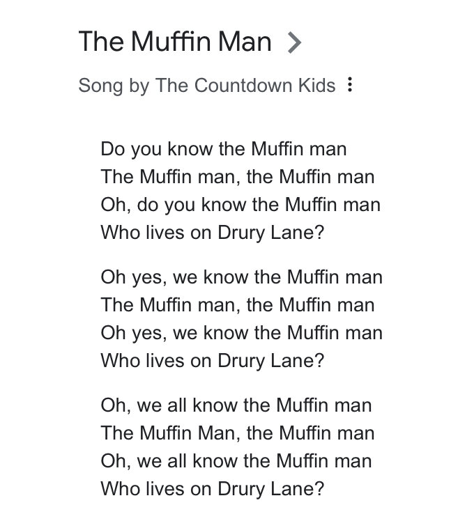 Do You Like Muffins? That song the Muffin Man was written to teach ...