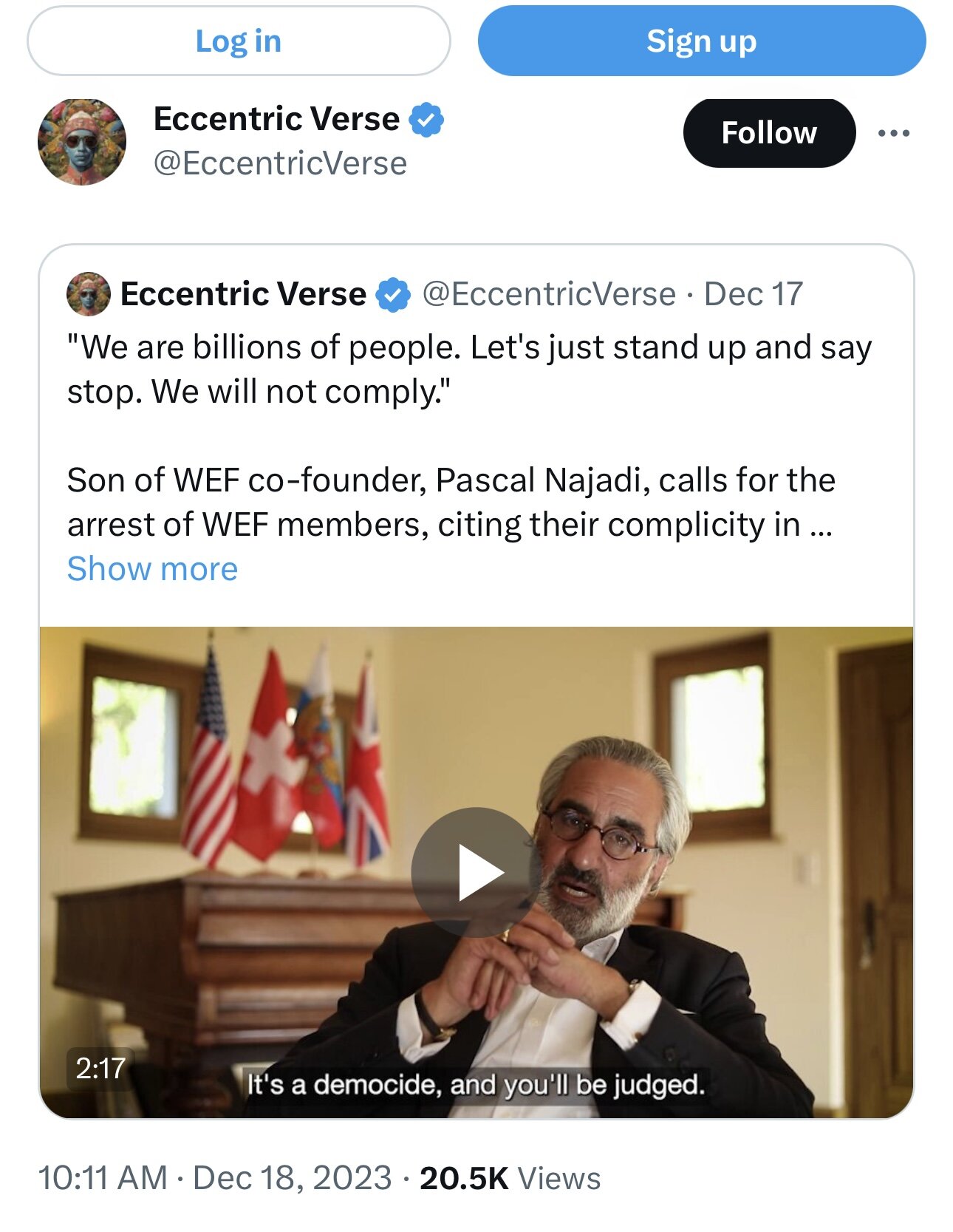 Son of WEF co-founder, Pascal Najadi, calls for the arrest of WEF ...