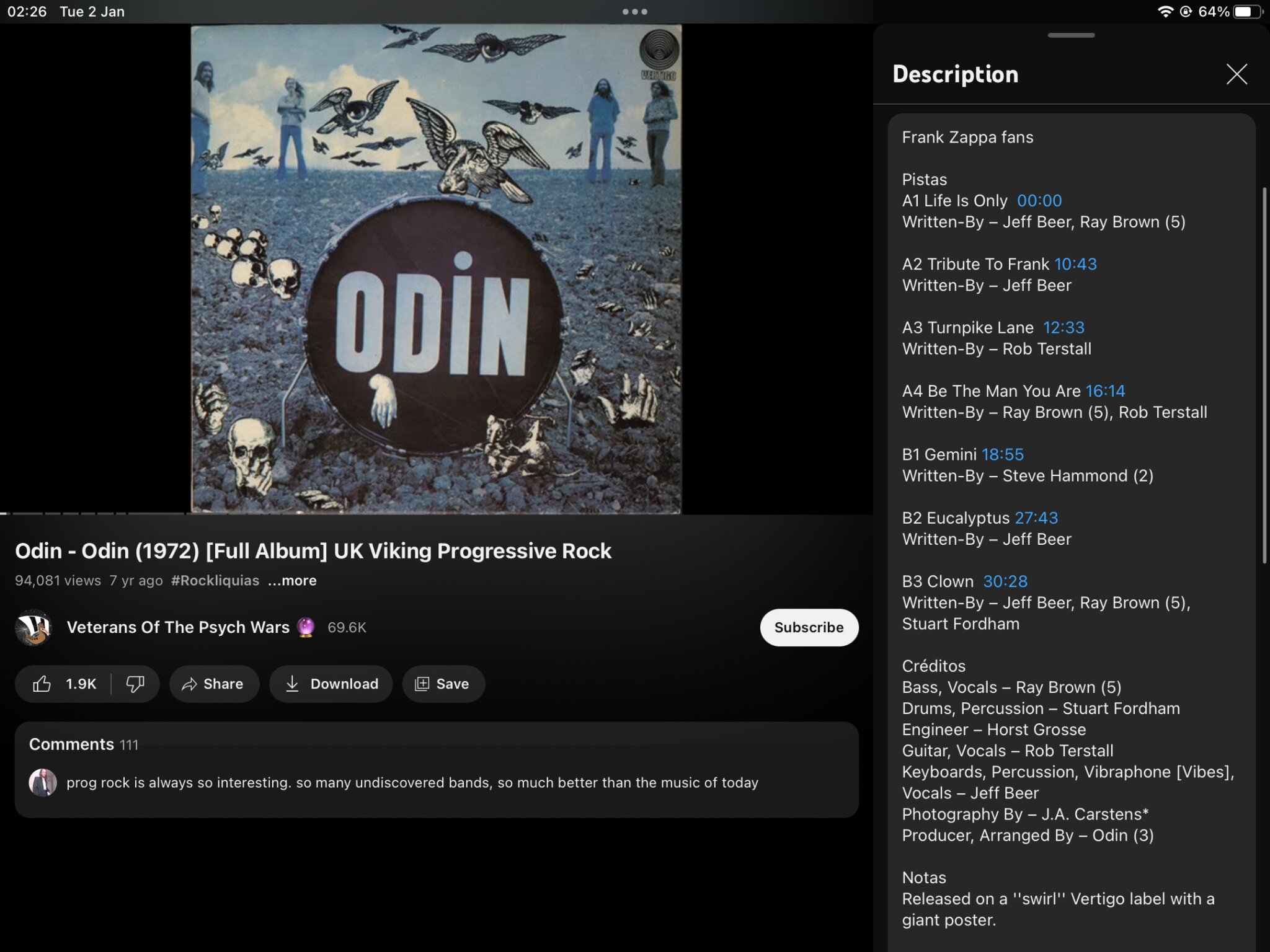 Odin-Odin 1972(UK Viking Progressive Rock apparently!) | Classic Albums