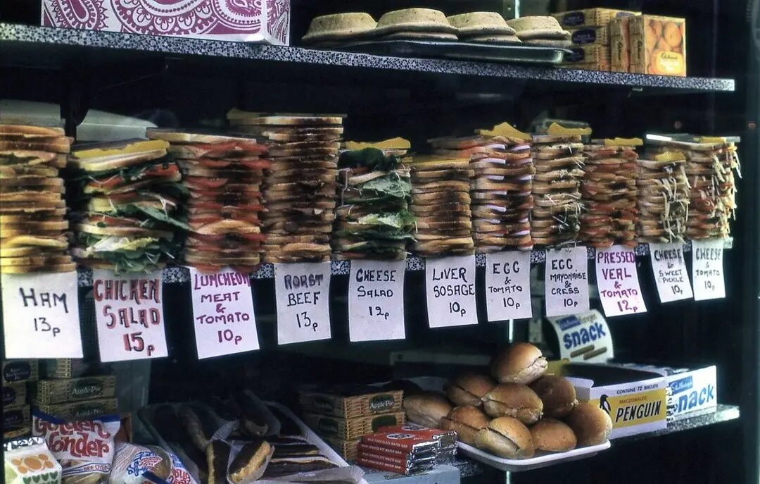 A UK sandwich shop 1971 | Food & Drink