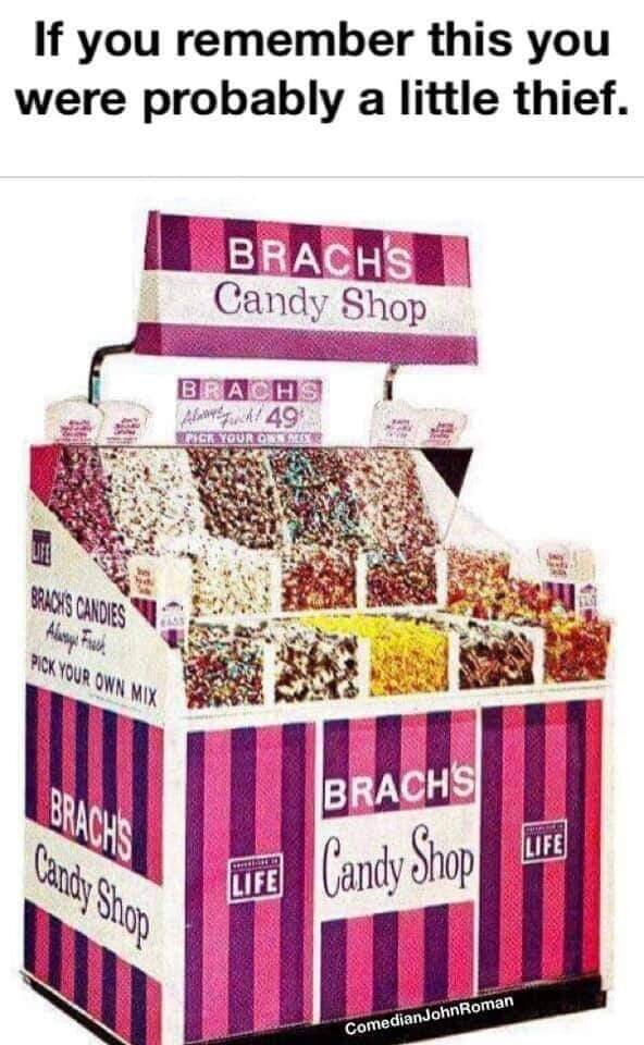 Who remembers the Brach's candy display, with the sample coin box ...