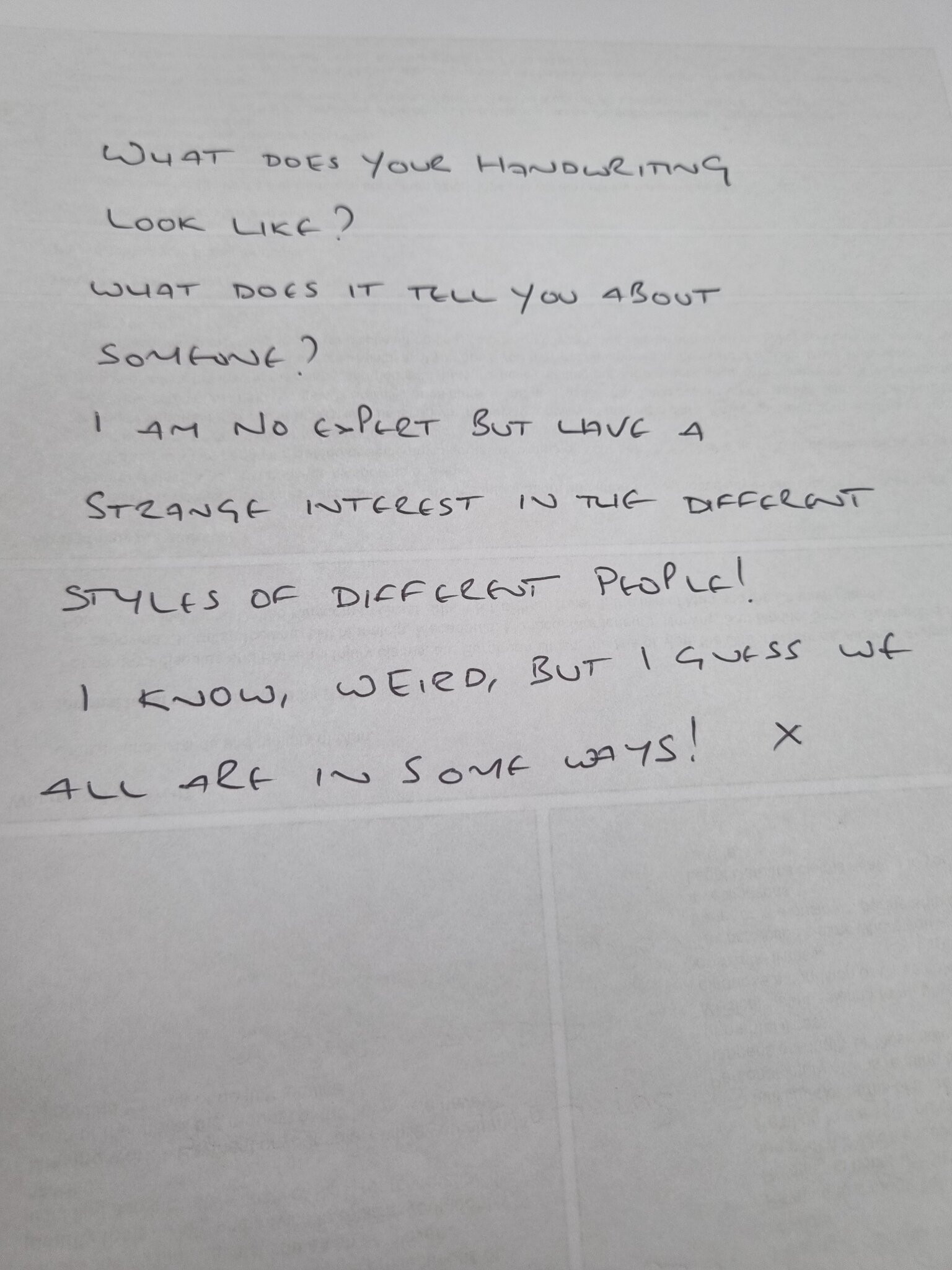 What does your handwriting look like? | Curious