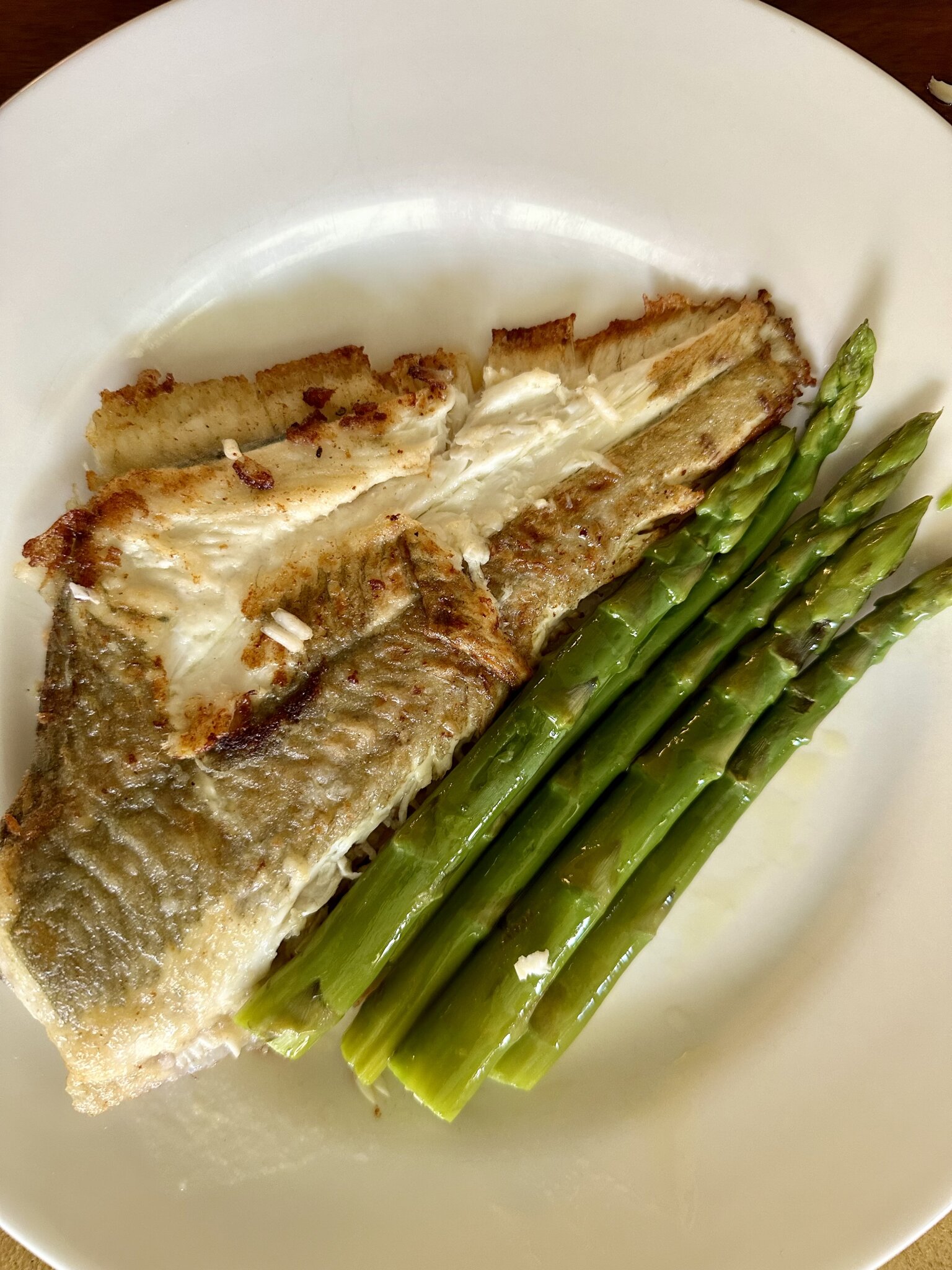 Slightly untidy, but tasty, fried whole plaice | Food & Drink