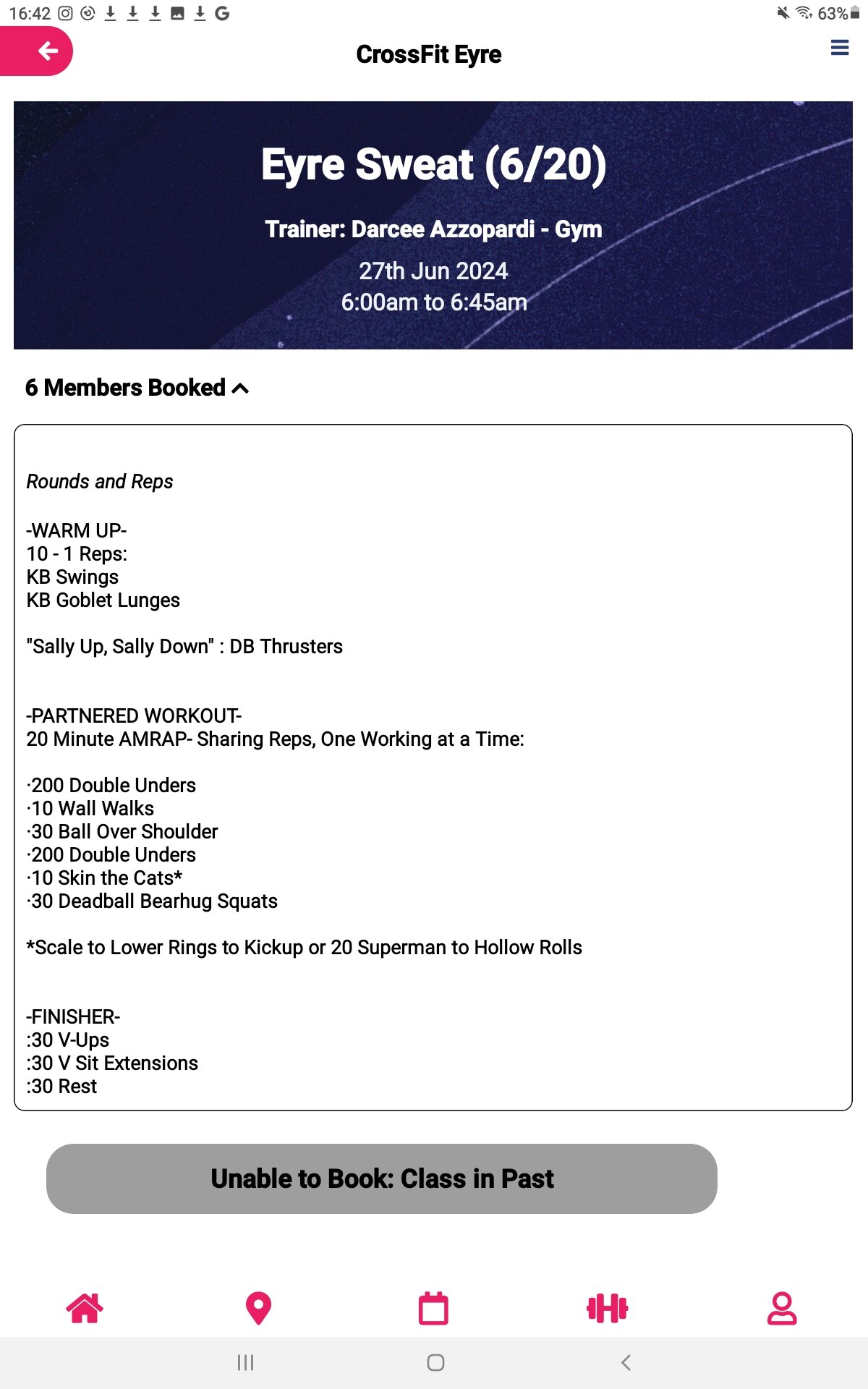 CrossFit WOD June 27 Sweat Class | Crossfit Workouts