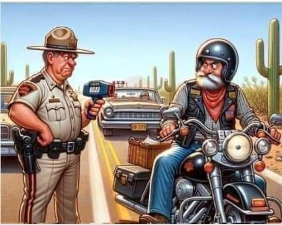 An old biker **Biker Humor** An Arizona Highway Patrol officer stops an ...