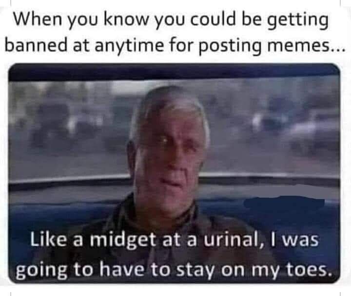 When you know you can be restricted at any time for posting memes | I ...