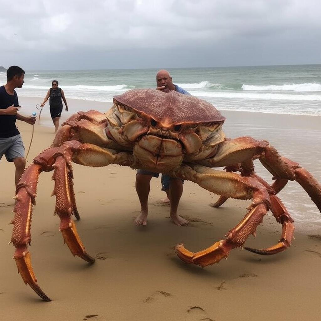 This isnt a real photo? Or is it? Do giant crabs exist 🤔 😱 | Deep Thinking