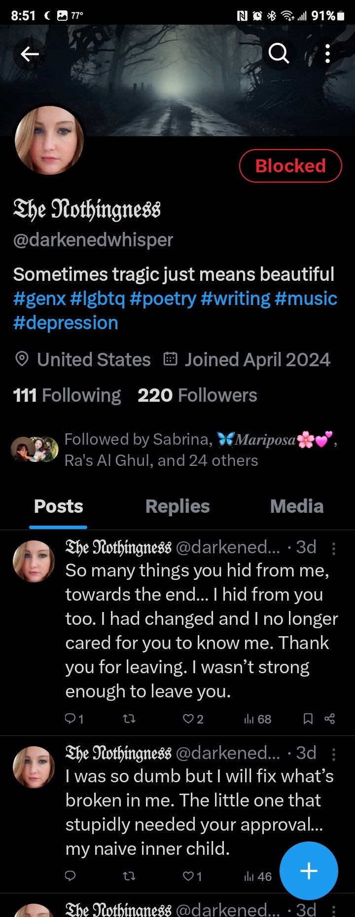 everyone needs to know @ shadowedwhispers is a catfish . my abuser of ...