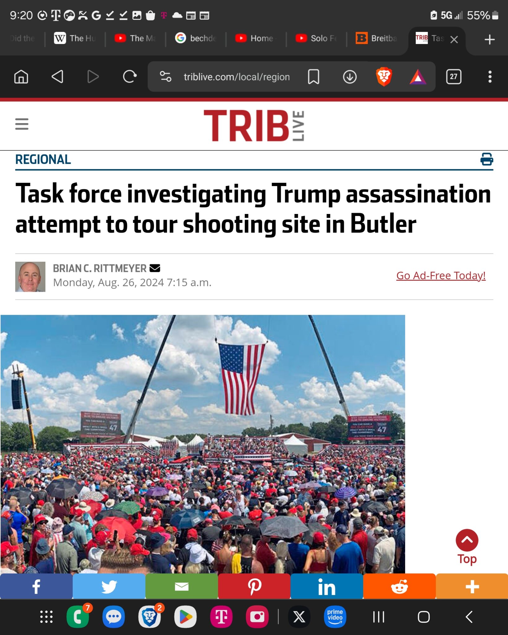 Was Thinking Of Visiting Trump's Butler Shooting Site... | Politics