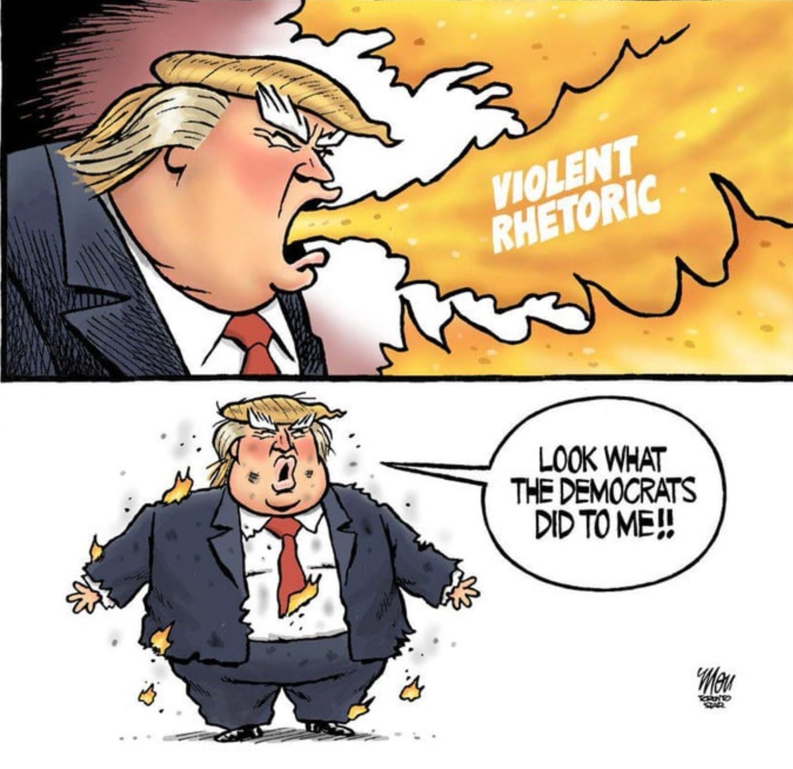 Obese Senior Citizen Fans Flames Of Violence, Wonders Why It Burns Him ...