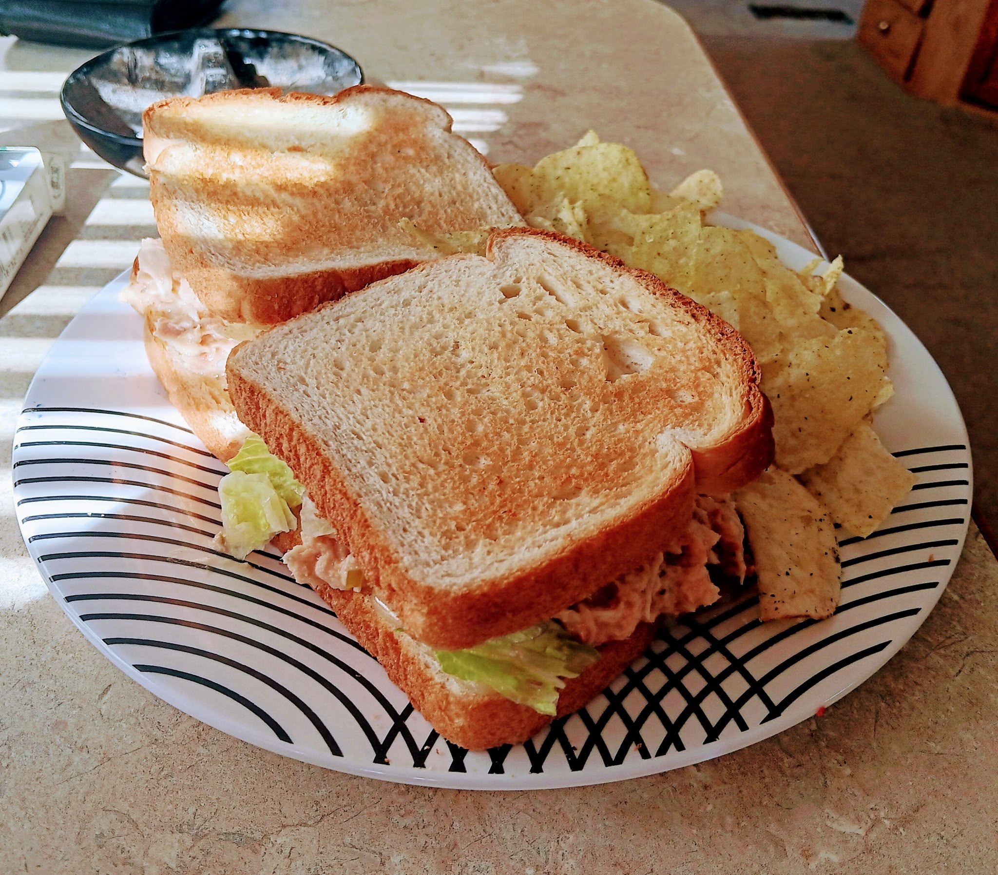 It's lunch time Tuna fish with melted pepper jack and swiss ...