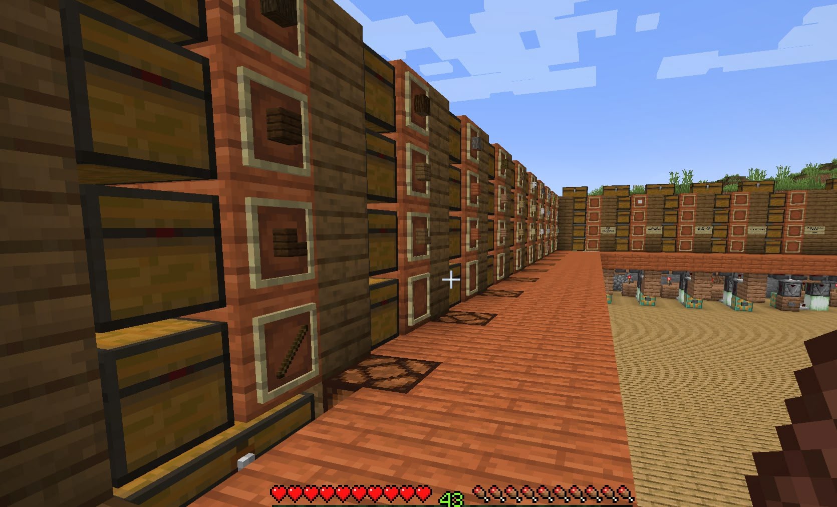 Minecraft: the storage system working! The entire item flow is finished ...