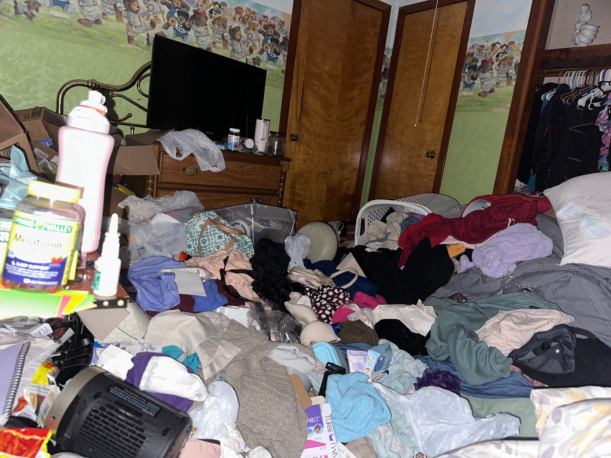 My bedroom. Don’t ever let your room get so bad that your floor ends up ...