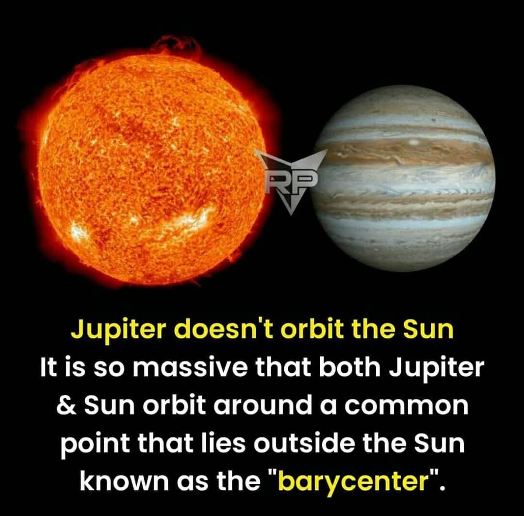 Did you know: Jupiter is so massive that its center of mass with the ...