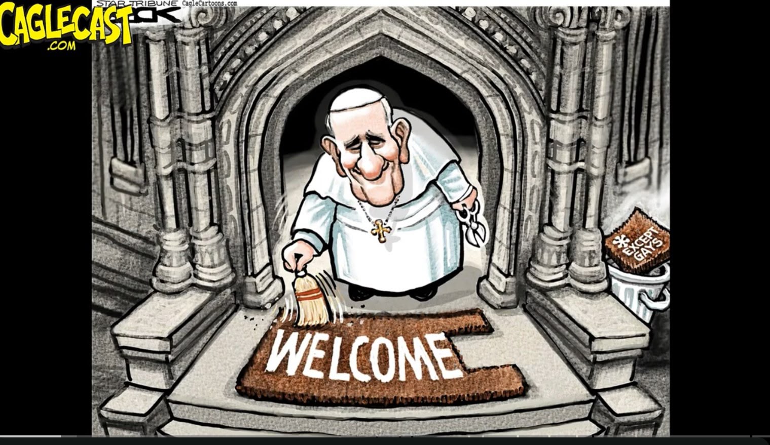 There are so many memorial cartoons for the late Pope Francis… These ...