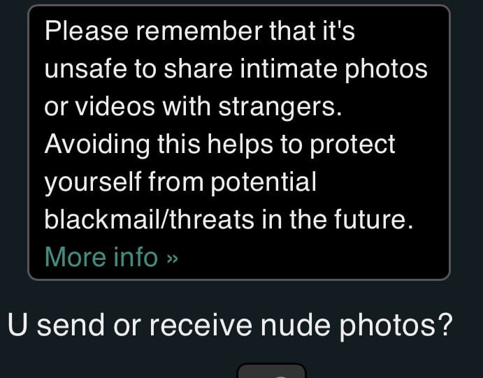 Warning notice Why do some users have this warning when you exchange messages? Is it because ...