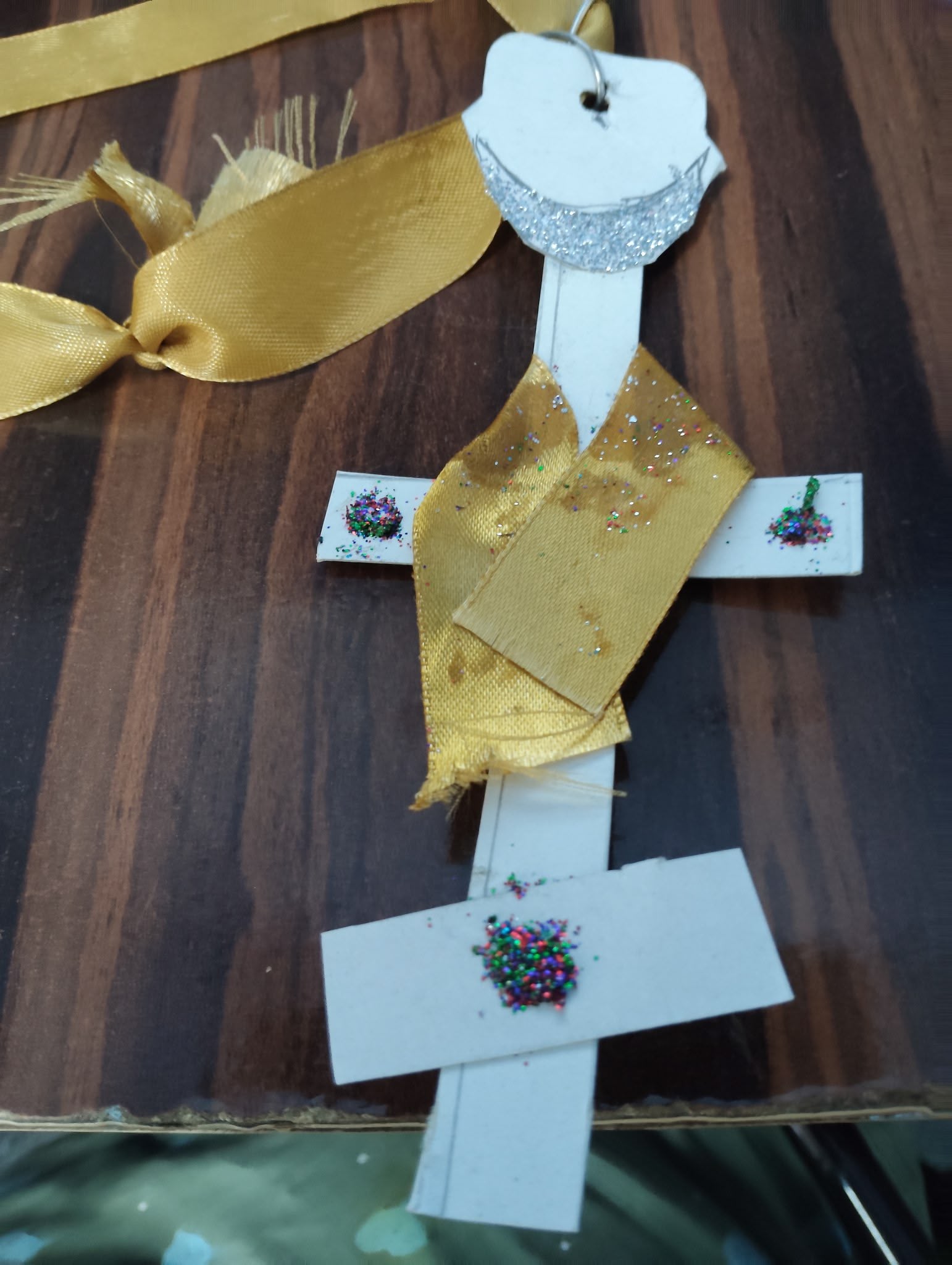 Hand made cross 1 cross with glitter powder | Glitter