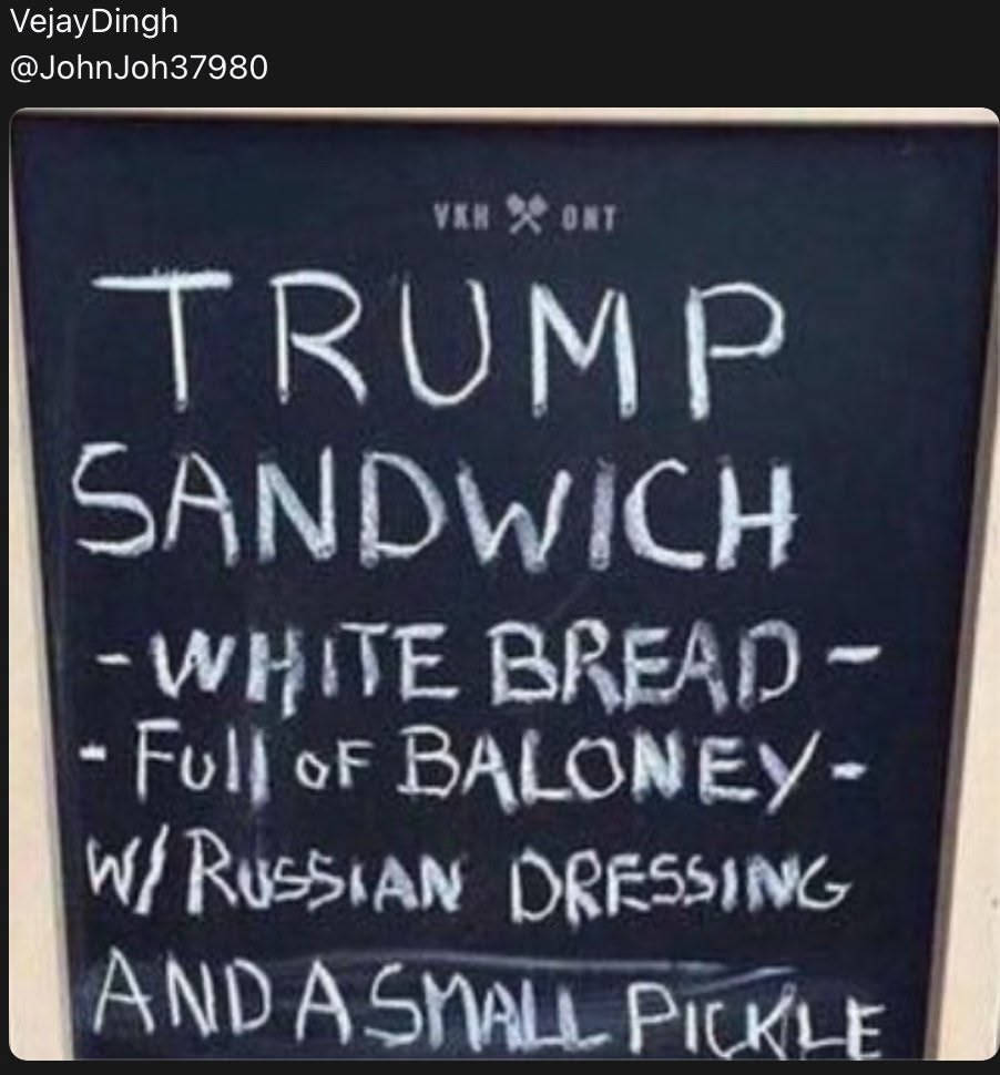 The tRUMP sandwich! But it’s BAD for your health and everyone else’s ...