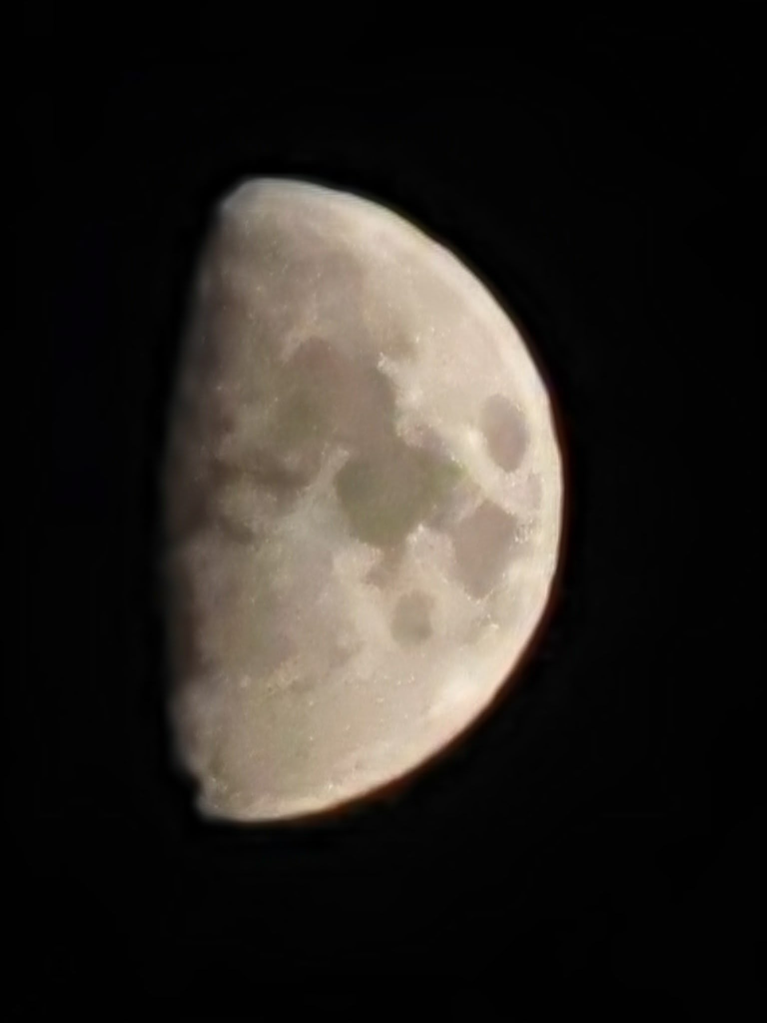Half Moon tonight Just took this on my phone.. 9.50 pm in East ...