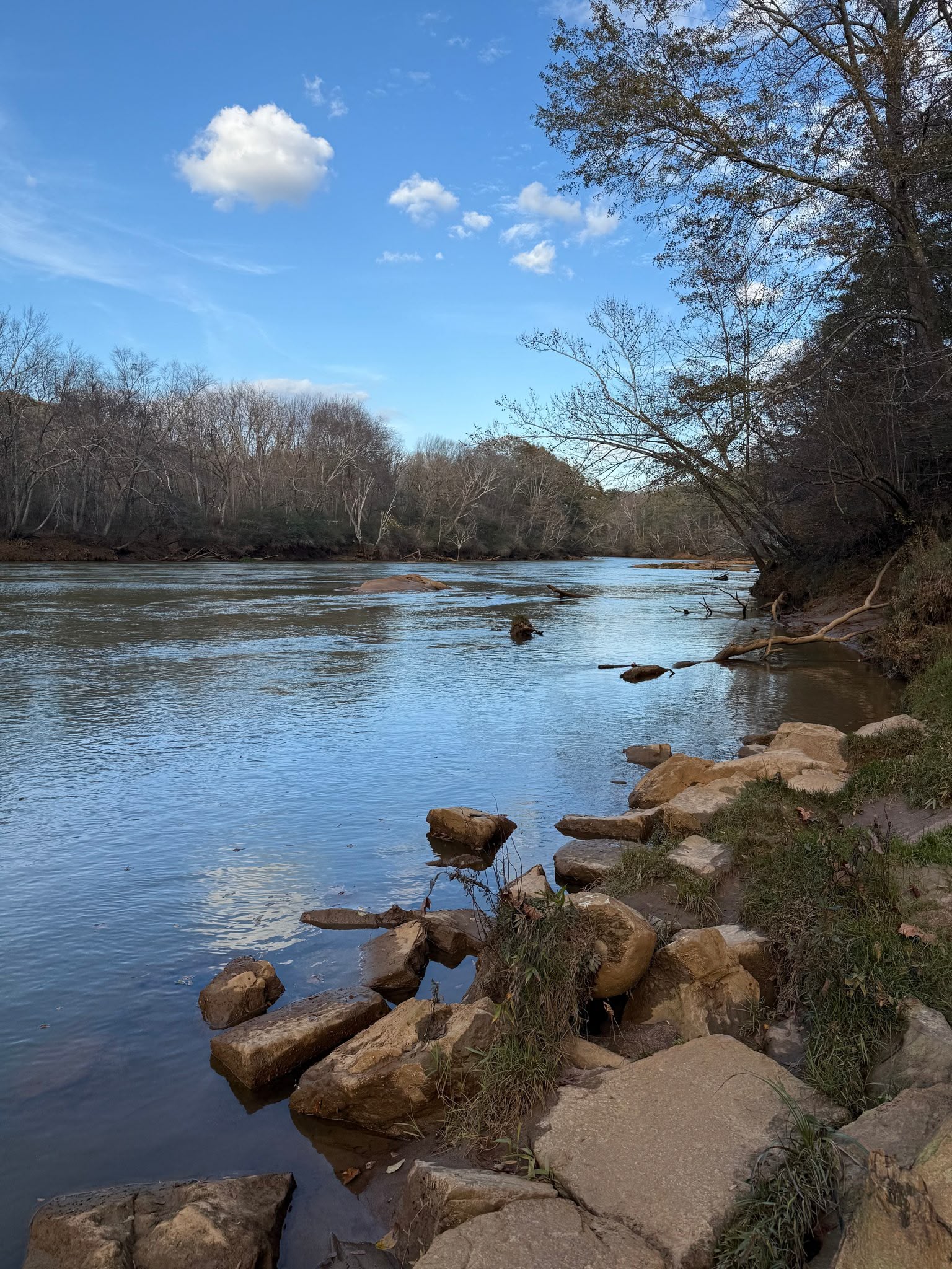 Walk before the arctic blast hit! To the river. Way done yonder ...