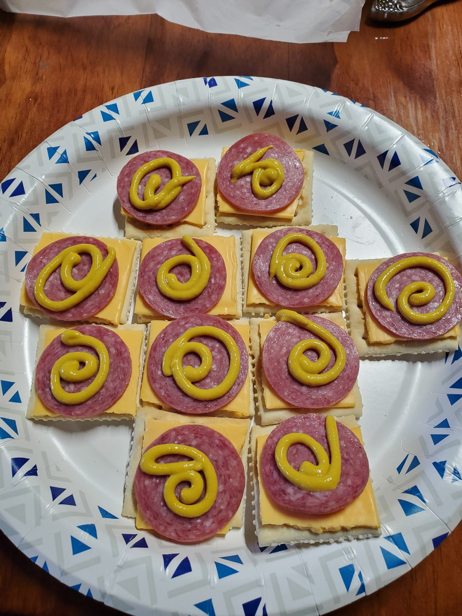 Stoner snacks! 🗣💨 Crackers, cheese, salami, mustard. | Food & Drink