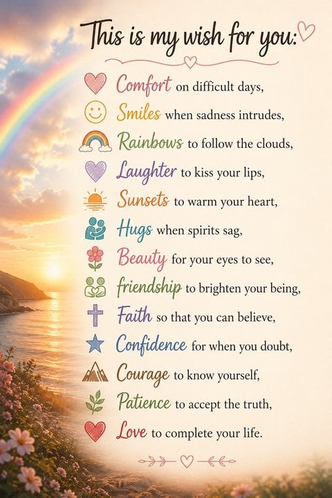 Wishing you comfort in difficult times and enough light to guide you ...
